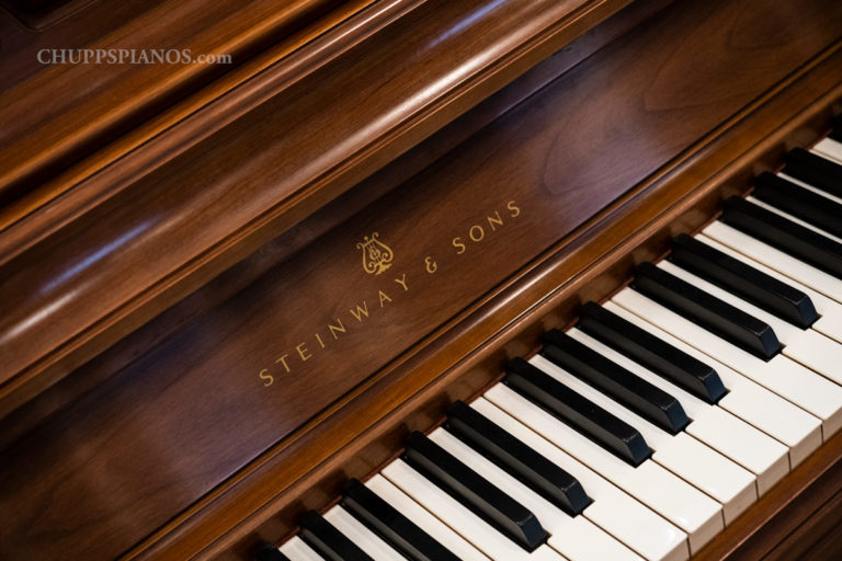 1969 Steinway Model F Upright Piano | Walnut - Very Good