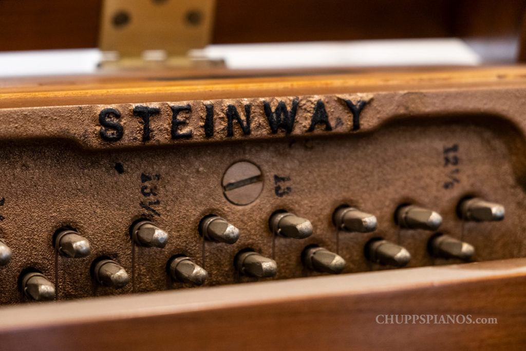 1969 Steinway Model F Upright Piano | Walnut - Very Good