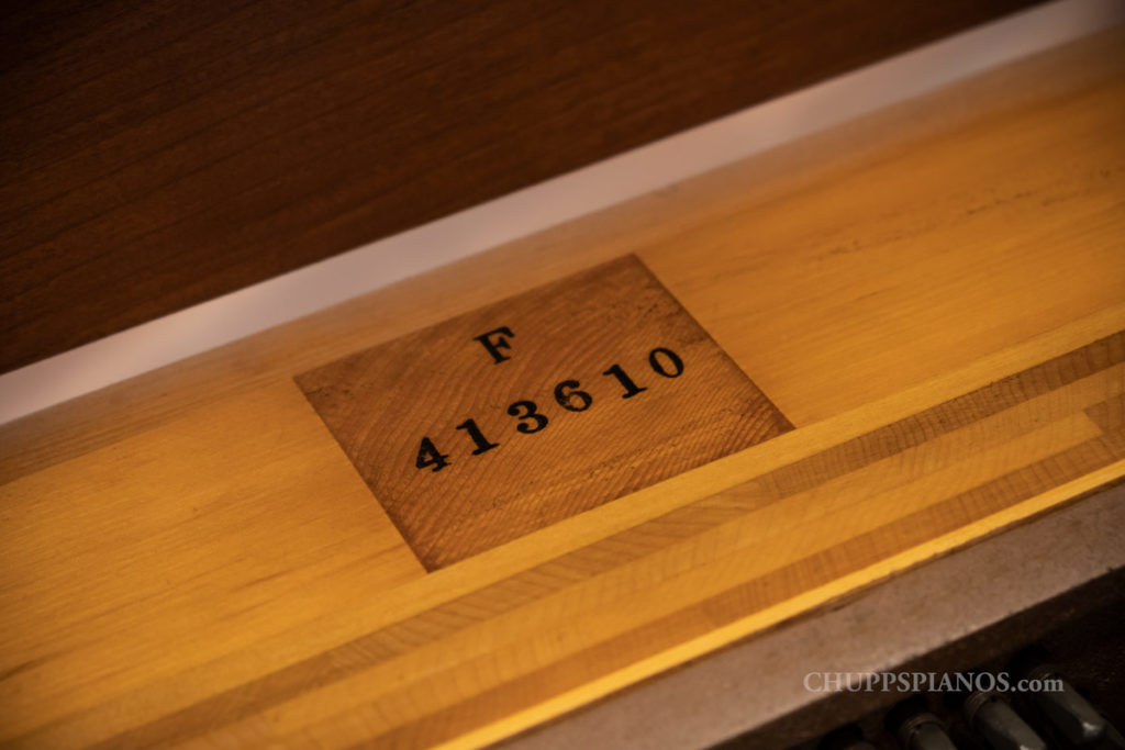 1969 Steinway Model F Upright Piano | Walnut - Very Good